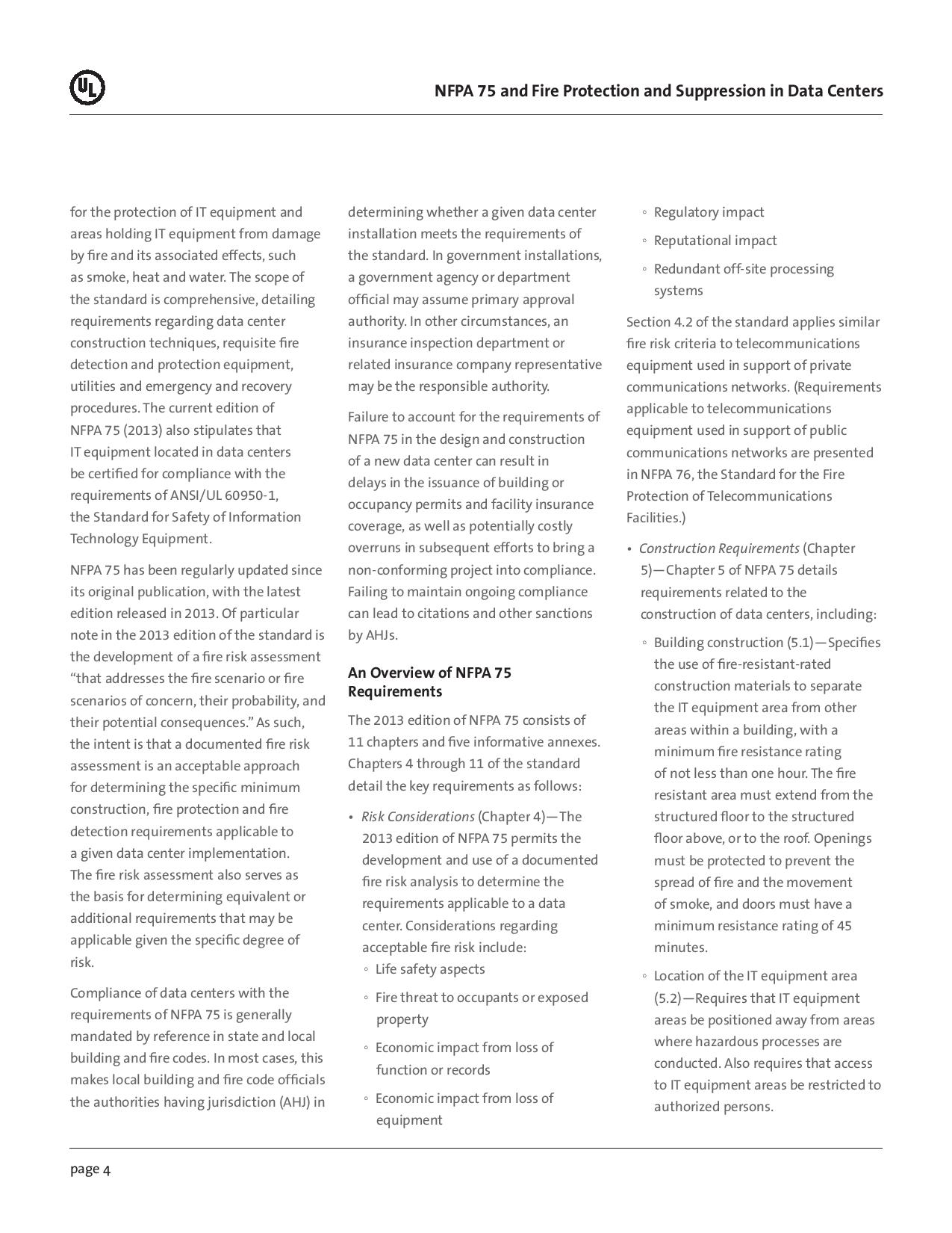 NFPA 75 and Fire Protection and Suppression in Data Centers | karafire ...